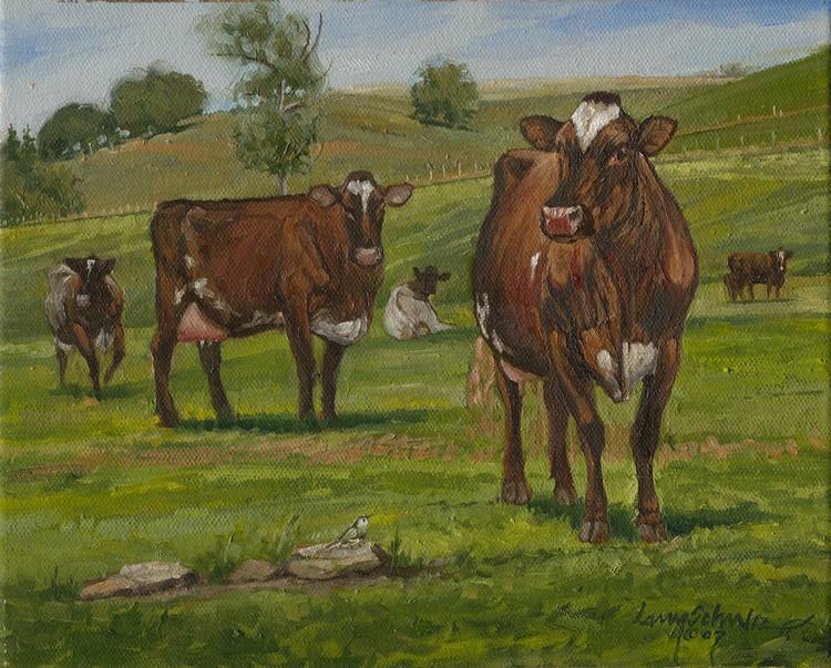 Sunny Beach Farm Studios - Cow Art Equine Artist Larry Schultz of ...