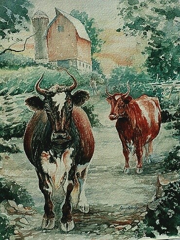 Sunny Beach Farm Studios - Cow Art Equine Artist Larry Schultz of ...