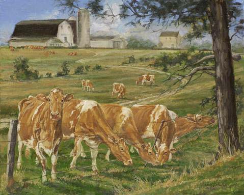 Sunny Beach Farm Studios - Cow Art Equine Artist Larry Schultz of ...