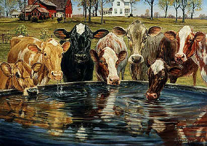 Sunny Beach Farm Studios - Cow Art Equine Artist Larry Schultz of ...