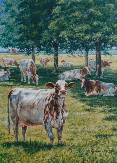Sunny Beach Farm Studios - Cow Art Equine Artist Larry Schultz of ...