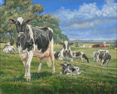 Sunny Beach Farm Studios - Cow Art Equine Artist Larry Schultz of ...